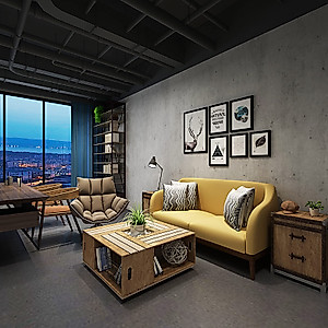 3YECAO 16"×118" Light Grey Concrete Wallpaper Peel and Stick 3D Faux Extra Thick Grey Concrete Cement Contact Paper Vinyl Matte Textured Industrial Adhesive Gray Wallpaper for Kitchen Bedroom Bathroom