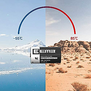 EEMB ER26500 C Size 3.6V Lithium Battery High Capacity Li-SOCL₂ Non-Rechargeable Battery LS26500 SB-C01 TL-2200 for Automobile tire Pressure Monitor,Smart Card,Electricity Meter,Wireless Tools