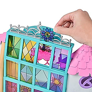 Sunny Days Entertainment Honey Bee Acres Rainbow Ridge Sunburst Art Studio – 50 Furniture Accessories with Exclusive Unicorn Figure | Light Up Dollhouse Playset | Pink Pretend Play Toys for Kids