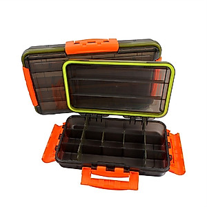 ZSFBIAO Waterproof Sealed Bait Box Bait Fishing Tackle Portable Storage Fishing Box Bait Box Double-Sided Plastic Bait Box Fishing Box Organizer (Color : B)