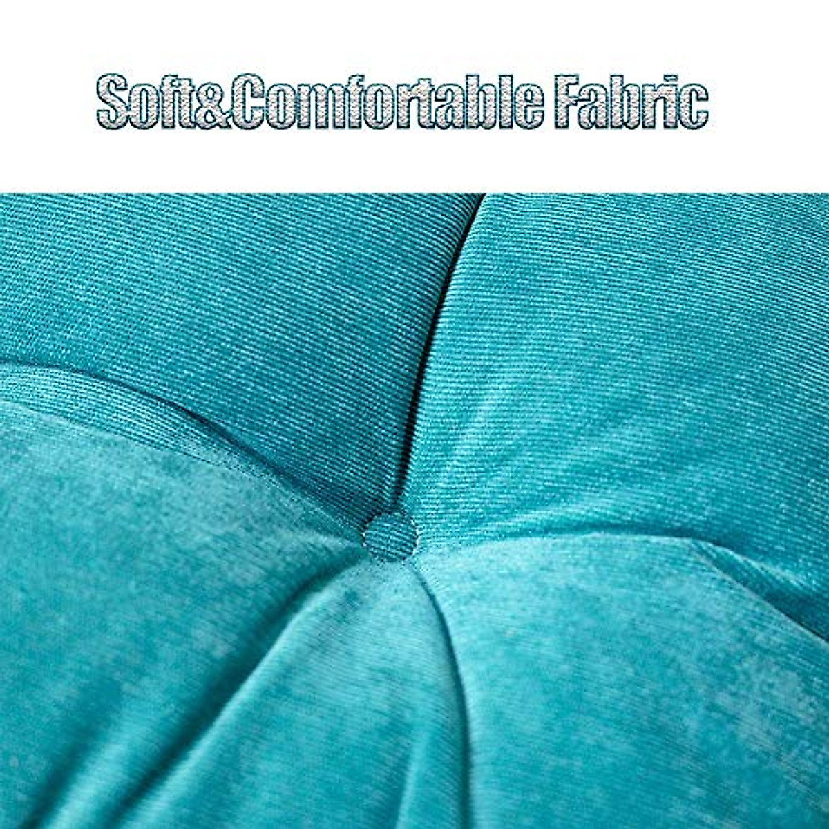 Nathime Soft Patio Outdoor Chair Pad with Ties Home Decor Indoor Dining Chairs Cushion 16.9"×16.9"×3.8" Blue 1Pc