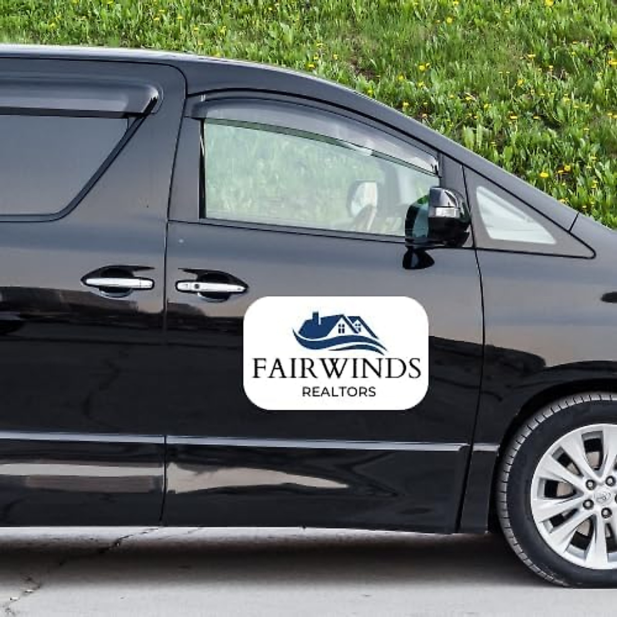Fairwinds Designs Large Custom Vinyl Decals - Full Color Custom Sticker Printing | Personalized Stickers for Business Logo - Ideal for Windows, Doors, Walls, Vehicles, Cars, Trucks