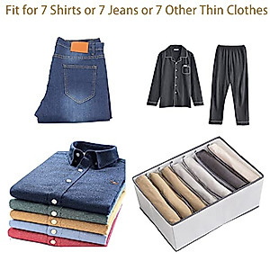 ZTPING 2 PACK Wardrobe Clothes Organizer, Upgrade PP Board Mesh,Handle Foldable Washable Drawer Clothes Organizer, Mesh Storage Compartment for Jeans Underwear T-shirt Legging Dress Thin Coat