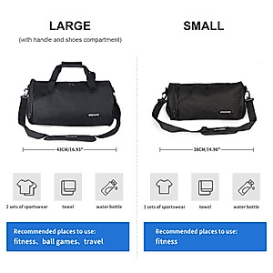 Large Sports Gym Bag for Men Women,Travel Duffel bag with Shoes Compartment,Overnight Tote Bag Workout Bags for Gym