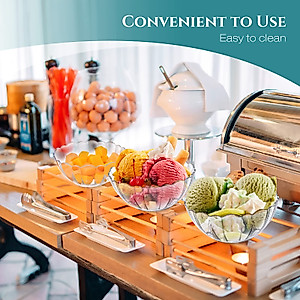 Zeyune 12 Pcs Plastic Serving Bowls Clear Party Dessert Bowls 12oz Crystal Plastic Decorative Food Bowls Mini Candy Dishes Snack Salad Bowl for Wedding Birthday Party Nut Fruit Candy Dessert Ice Cream