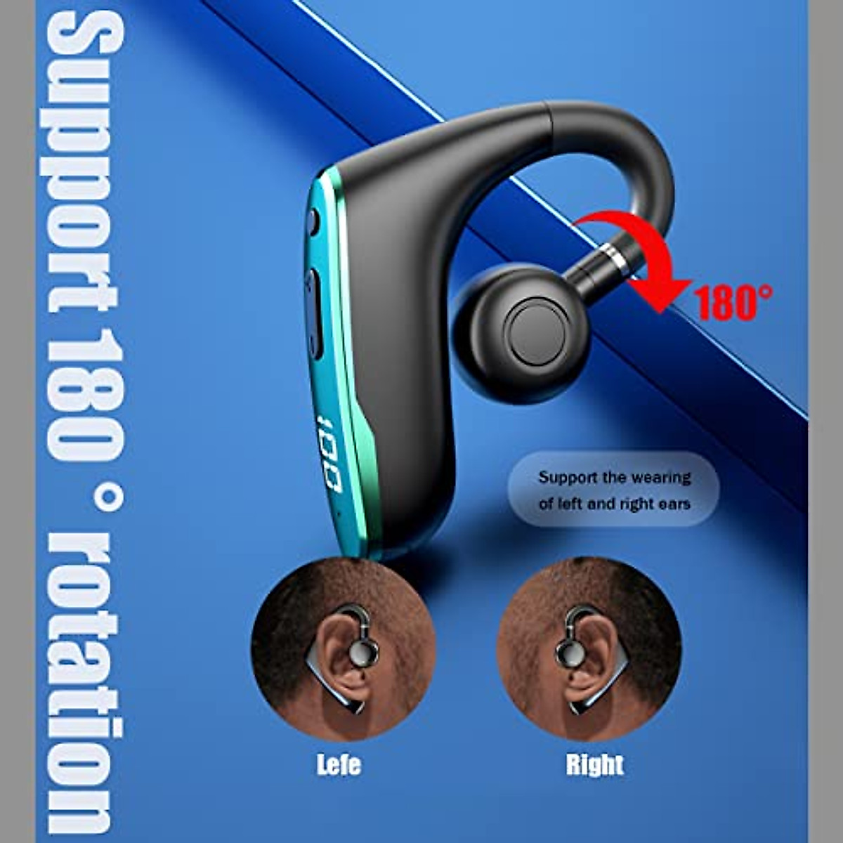 Bone Conduction Headphones Open Ear Headphones Noise Reduction Headphones Bluetooth Workout Headphones Open Ear Earbuds for Sports Over The Ear Headphones Wireless Bluetooth