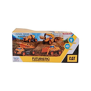 CAT Construction Toys, Future Force Cement Mixer Toy, with Lights and Sounds, Ages 3+ Yellow - Electro-Power Sounds, Next-Gen Glow Effects, Articulated Features - Indoor/Outdoor Play!