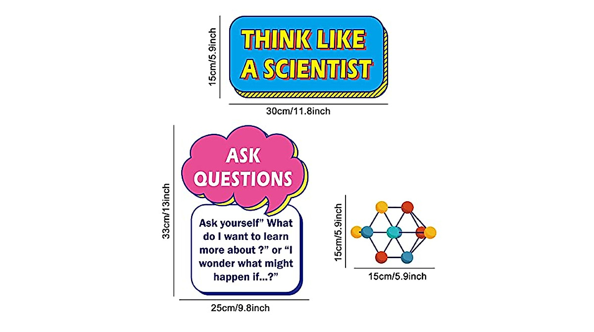 27PCS Think Like a Scientist Bulletin Board Set