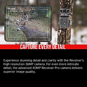 Stealth Cam Revolver 36MP 360 Degree Cellular Trail Camera with 1/4-Inch Threaded Mount Bundle with Economy Trail Camera Holder, 32GB Ultra SDHC Memory Card, and SD USB 2.0 Card Reader (4 Items)