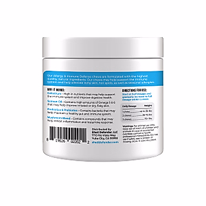 Shed Defender All Natural Allergy Relief & Probiotics Soft Chew Supplements for Dogs - Veterinarian Formulated Anti Itch & Hot Spots Omega 3 Fish Oil, Colostrum - 90 ct.