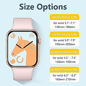 14 Pack Sport Bands Compatible with Apple Watch Band 38mm 40mm 41mm 42mm 44mm 45mm 49mm for Women Men, Soft Silicone Wrist Bands Strap Compatible with iWatch Series 8 7 6 5 4 3 2 1 SE Ultra