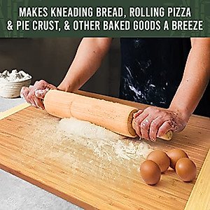 30 x 20 Bamboo Extra Large Cutting Board - Wooden Stove Top Cover Noodle Board - Meat Cutting Board for BBQ - Turkey Carving Board - Extra Large Charcuterie Board - Over the Sink Cutting Board