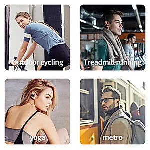 Open Ear Bone Conduction Headphones True Air Conduction Bluetooth 5.3 Wireless Bluetooth with Digital Display Charging,IPX7 Waterproof Earphones Sport, Clip-on Earphones, for Running, Walking, Workout