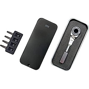 711L EDC Ratchet Wrench With 2 PCS of T9 and Security T10 Hex Bits I ¼” Hex Bit Ratchet Wrench 4 For Multitool Maintenance