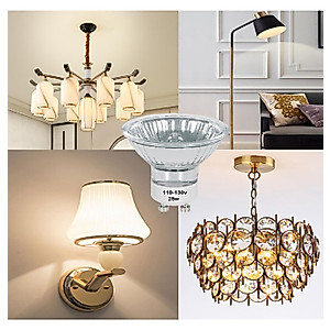 ZOHOJOV 7 Pack 120V 25 Watt GU10 Bulb, NP5 Replacement Scentsy Light Bulbs for Wax Warmer, MR16 Dimmable Halogen Bulbs for Track/Recessed/Accent Lighting, Warm White, 2800K