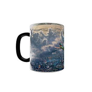Morphing Mugs Disney - Peter Pan - Tinker Bell - Fly to Neverland - One 11 oz Color Changing Heat Sensitive Ceramic Mug – Image Revealed When HOT Liquid Is Added!