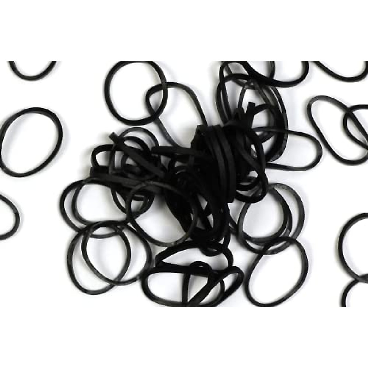 Rainbow Loom® Black Rubber Bands with 24 C-Clips (600 Count)