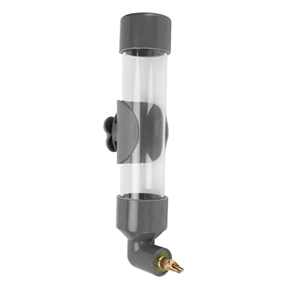 Zerodis Bird Drinker, Waterer Automatic Drinking Device Water Feeder for Parakeet Cockatiel Conure Lovebird African Grey Macaw (Grey)