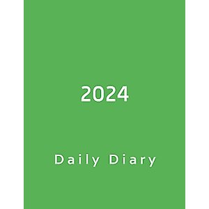 2024 Daily Planner One Page Per Day: 12 Month Organizer, Calendar 12 Months, Jan to Dec 2024, 8.5" x 11", 374 pages