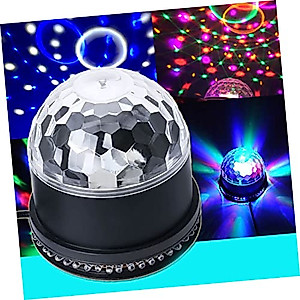 CIYODO 1pc Voice Night LED Colorful Shape Control Plug Ball Black Mini Crystal Light Lamp Projection US