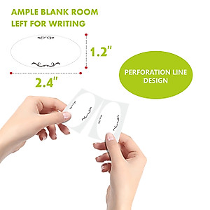 500 Removable Freezer Pantry Canning Labels Set Water Oil Resistant with Perforation Line for Food Containers Jars Kitchen Restaurant Storage Organization