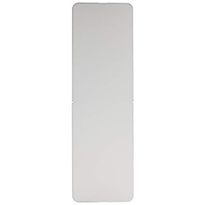 Flash Furniture Kathryn 8' Rectangular Plastic Folding Event Table with Carrying Handle, Bi-Fold Portable Banquet Table for Indoor/Outdoor Events, Granite White, 30"W x 96"L