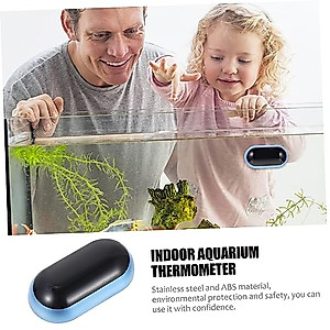 Happyyami Fish Thermometer Indoor Aquarium Thermometer Indoor Thermometer Screen Display Thermometer Digital Measure Tool Water Thermometer Fish Temperature Measure Aquarium Supply