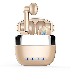 Wireless Earbuds, Bluetooth 5.2 ENC Noise Cancelling Deep Bass in-Ear Stereo Earphones, IPX6 Waterproof Headphones with Mic, USB-C Charging Case, Touch Control Ear Buds Headset for iPhone Android iOS