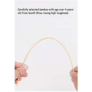 Natural Bamboo Skewers-200 pcs/pack-Φ=0.16 inch (4 mm)-L=12 Inch (300 mm) for BBQ, Appetiser Fruit, Cocktail, Kabob, Kebabs, Marshmallow, Grilling, Barbecue, Kitchen, Crafting, DIY Miniature