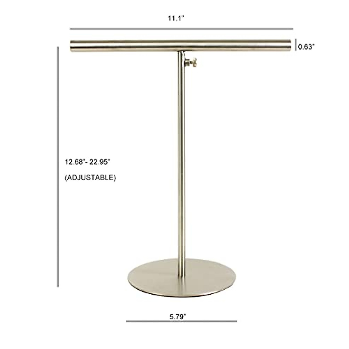 KURBAO Towel Rack T-Shape Hand Towel Stand for Bathroom, Kitchen or Vanity Towel Holder Stand, Hand Towel Holder Standing SUS 304 Stainless Steel Height-Adjustable