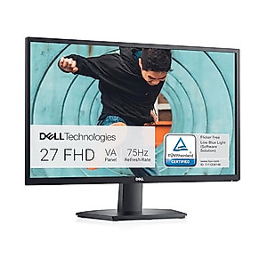 Dell SE2722H Monitor - 27-inch Full HD (1920 x 1080) 60Hz 8ms Display, HDMI/VGA Connectivity, AMD FreeSync Technology, Tilt Adjustability - Black