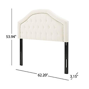 Christopher Knight Home Killian Fabric Headboard, Queen / Full, Ivory