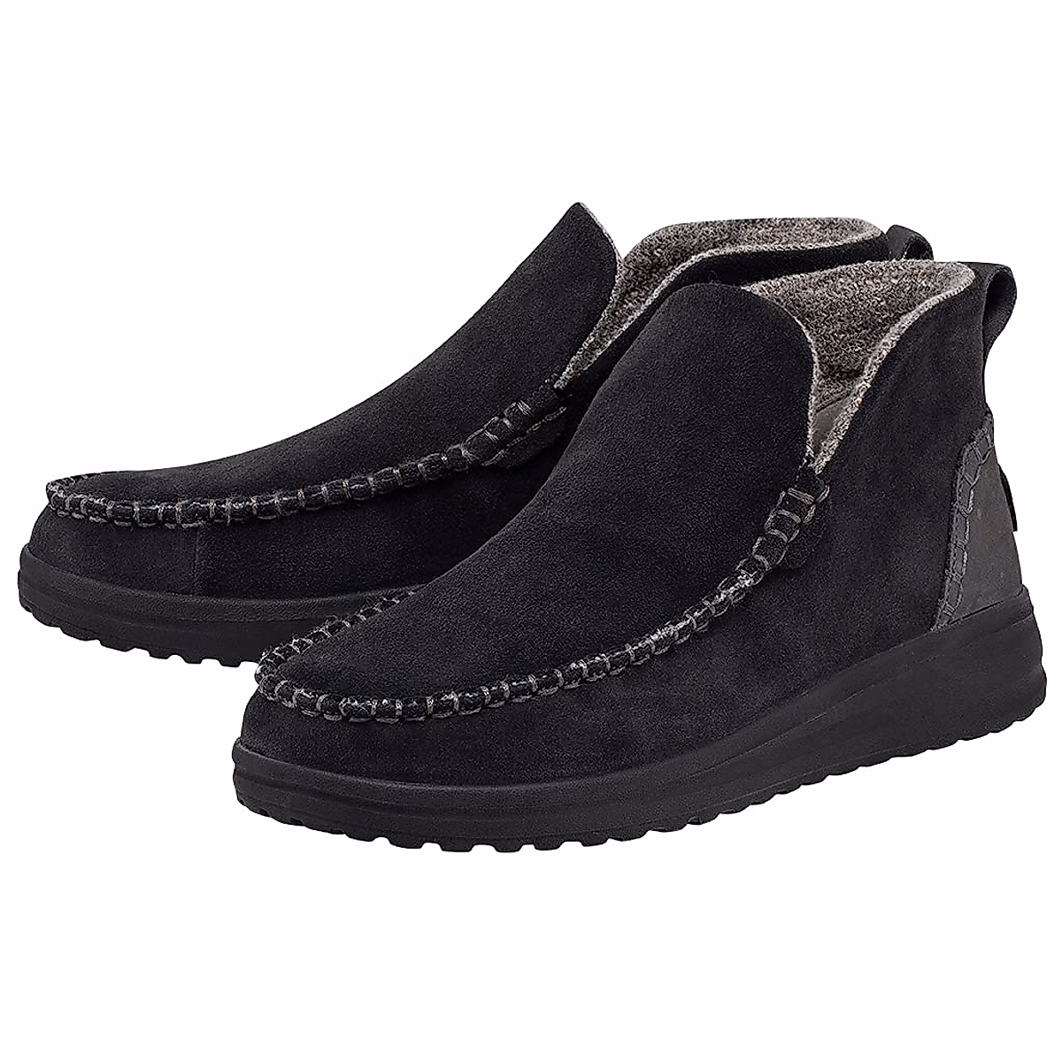 Hey Dude Women's Denny Suede Black Size 10 | Women’s Shoes | Women’s Casual Boots | Comfortable & Light-Weight
