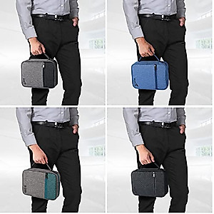 Bible Cover Case with Handle, Front Pockets and Christian Cross Bookmark Sets for Men (Standard-2)