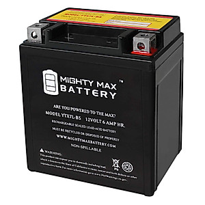 Mighty Max Battery YTX7L-BS 12V 6Ah Battery Replacement for FTX7L-BS, WP7L-BS