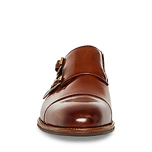 Steve Madden Men's Teon Monk-Strap Loafer, Tan Leather, 11