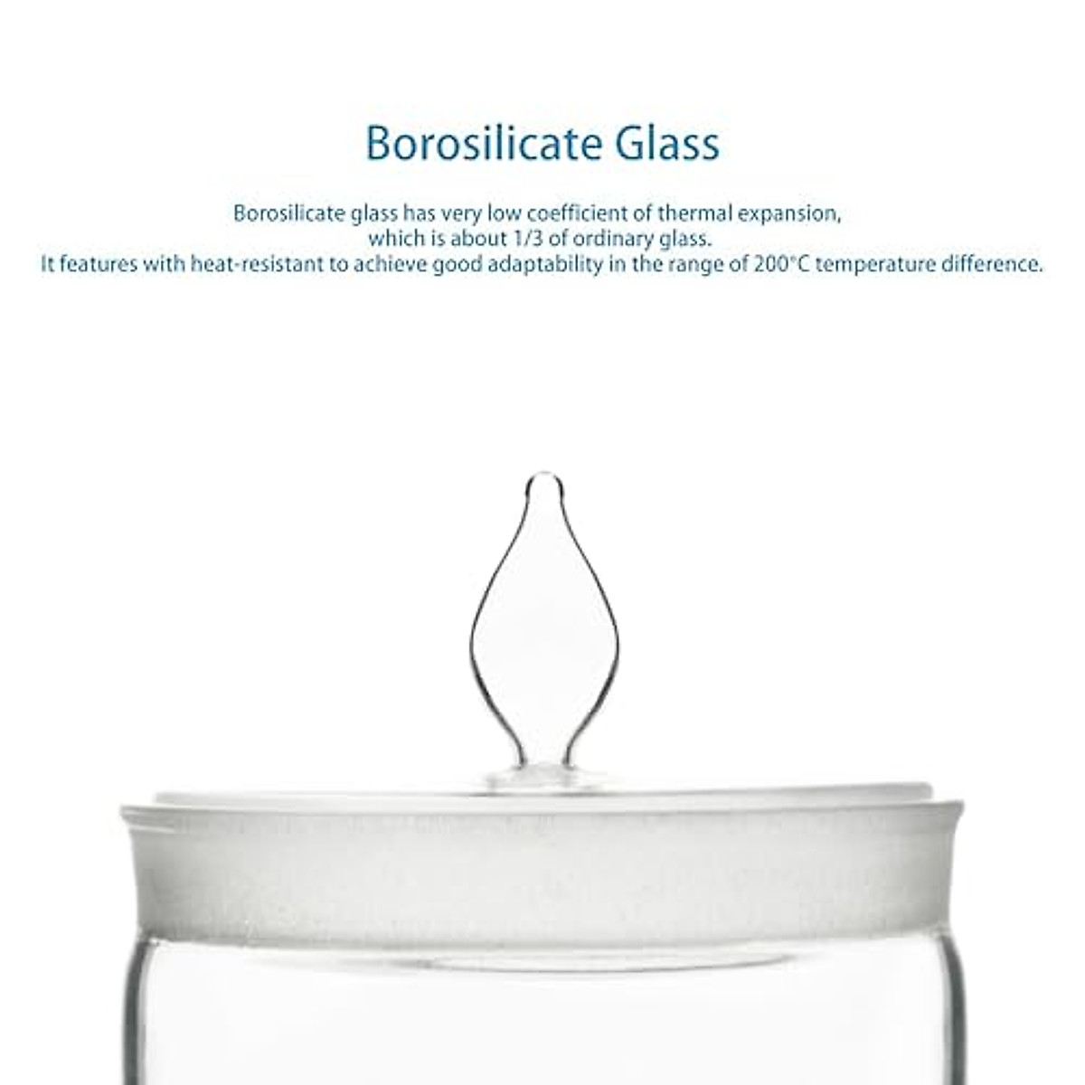 stonylab Low Form Weighing Bottle, Borosilicate Glass Weighing Bottle with Ground Stopper for Lab Use, 70 mm Diameter, 35 mm Height