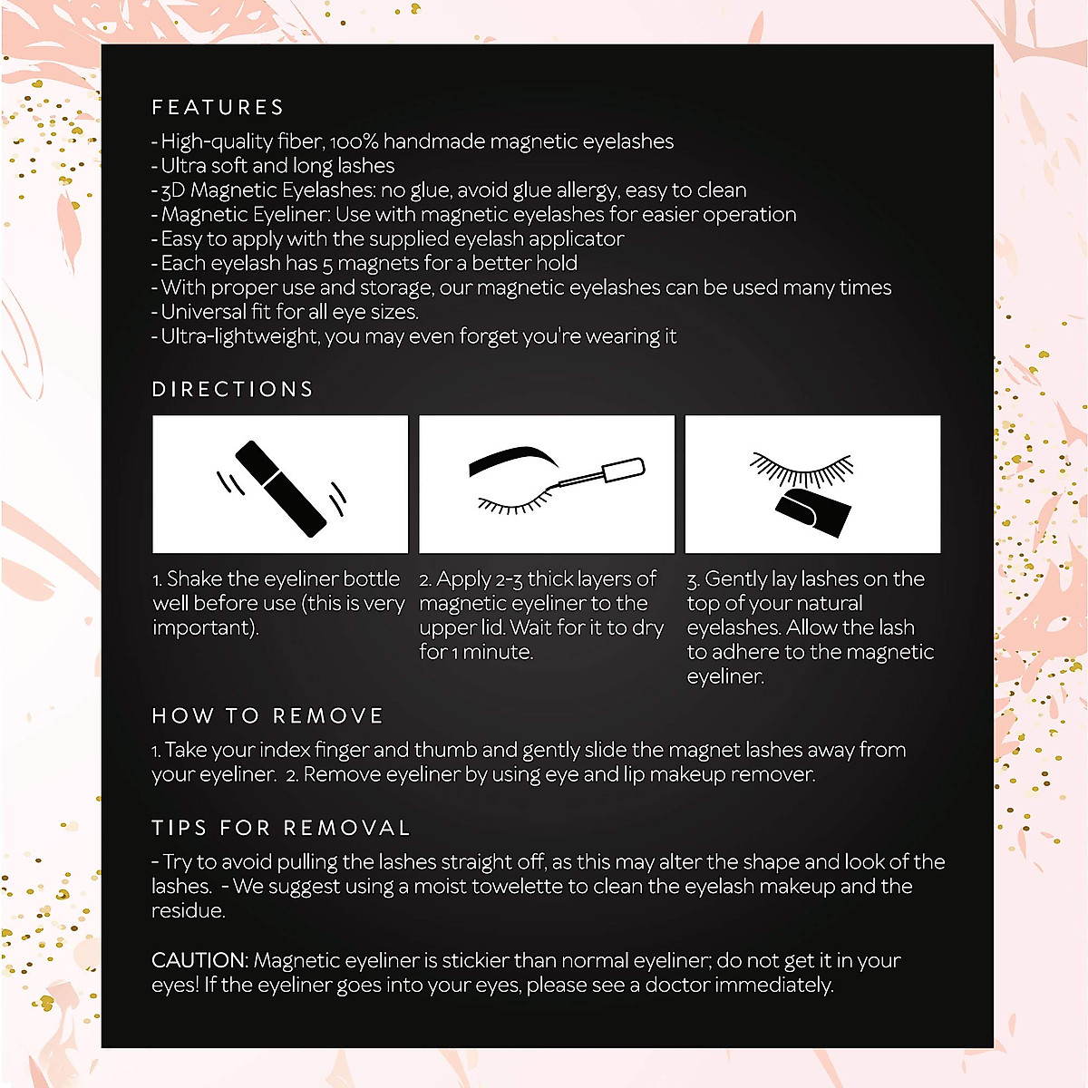 Magnetic Eyelash Kit, Premium Magnetic Eyelash with Eyeliner Kit, includes 2 Pairs of Reusable Realistic and Soft Magnetic Eyelashes, Advanced Eyeliners, Strong Hold, Easy to Apply Magnetic Eyeliner