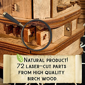 iDventure Cluebox - Davy Jones Locker - Escape Room Game - Puzzle Box - Gift Box - 3D Wooden Puzzle for Adults - Wooden Jigsaw - Brain Teaser - Birthday Gift Gadget for Men - Money Box