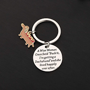 TGBJE Dachshund Gift I'm Getting a Dachshund Keychain Gift For Dog Lover Pet Owner Gift Dog Mom Gift
