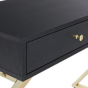 ACME Furniture Acme Coleen Desk, black & Brass Small