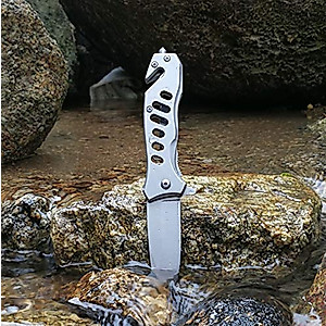 ALBATROSS EDC Cool Sharp Tactical Folding Pocket Knife,SpeedSafe Spring Assisted Opening Knifes with Liner Lock,Pocketclip,Glass Breaker,Seatbelt Cutter