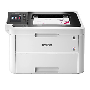 Brother HL-L3270 CDW Compact Wireless Digital Color Laser Printer with NFC for Home Office, White - Print Only - 2.7" Color Touchscreen, 25 ppm, 2400 x 600 dpi, Auto Duplex Printing, 250 Sheet