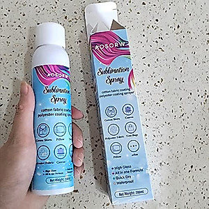AOSORW 200 ml Sublimation Spray for Cotton Shirts, Sublimation Coating Spray for T-Shirts, Canva, Poly T Plus Sublimation Supplies for Cotton, Canvas, Polyester Fabric, Quick Dry, High Gloss