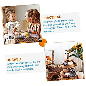 Abaodam 36 Pcs Thanksgiving Pumpkin Halloween Pumpkin Decorations Harvest Festival Decorations Dining Table Decor Christmas Ornament Festival Pumpkin Photo Ornament Fake Pumpkin Prop Mini