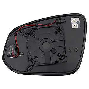 TRQ Exterior Mirror Glass Heated Blind Spot RH Side for Toyota Rav4 Tacoma