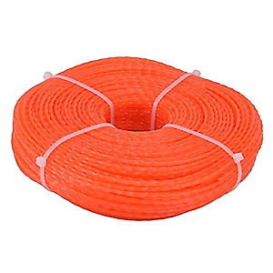 Alvinlite Trimmer Line Nylon String Trimmer Line Lawn Mower Accessories 2.4mm 120m Orange for Garden Lawn