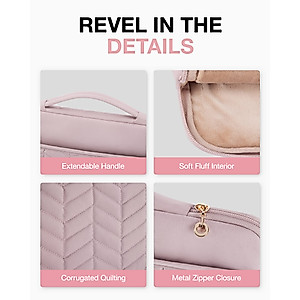 BAGSMART 13-14 inch Laptop Sleeve with Handle, Puffy Padded Laptop Case Fitted with MacBook Air Pro 13.3-14 inch, Dell, HP