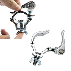 2 Pack Quick Release DJ Stage Lighting Truss Clamp OD Tubing Pipe 1-1/4-1-3/8 inches 32-35mm Heavy Duty 165 Lbs TUV Aluminum Alloy for Moving Head Light Par Light Spotlight