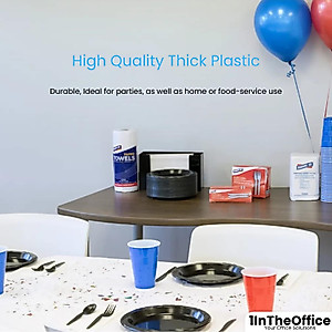 1InTheHome Blue Cups 16 oz, Disposable Plastic Blue Party Cups Heavy Duty (50 pack)